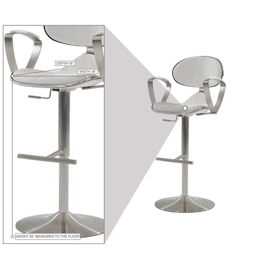 Jaylo White Adjustable Stool | El Dorado Furniture