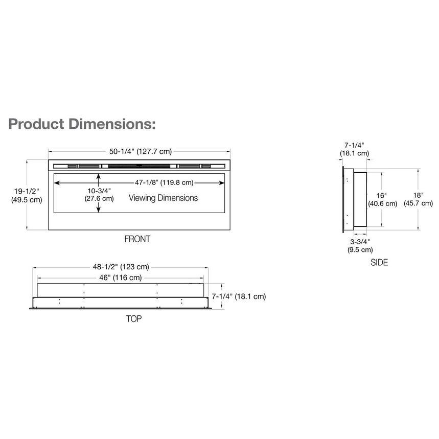 Concord Wall-Hanging Electric Fireplace w/Remote Control | El Dorado ...