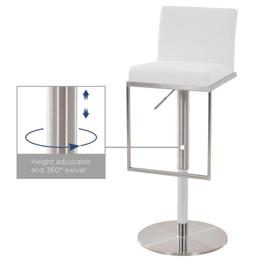 Brisa White Adjustable Stool | El Dorado Furniture