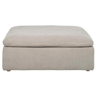 Rio Light Gray Leather Ottoman | El Dorado Furniture Rio Light Gray Leather Ottoman | El Dorado Furniture