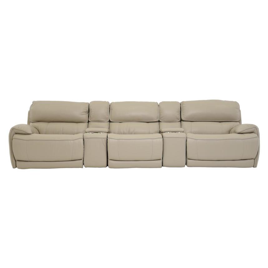 Cody Cream Home Theater Leather Seating with 5PCS/2PWR | El Dorado ...