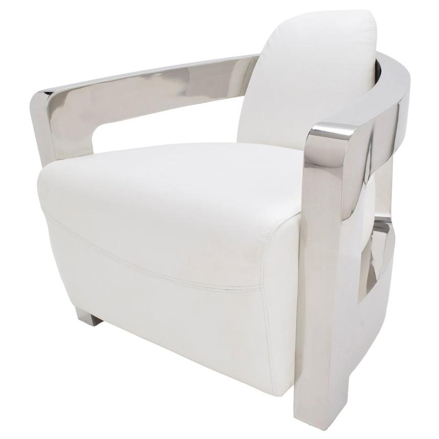 Aviator II White Leather Accent Chair | El Dorado Furniture
