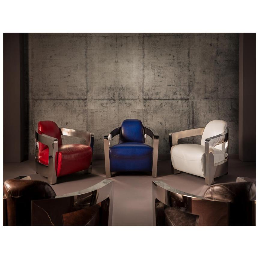 Aviator II White Leather Accent Chair | El Dorado Furniture