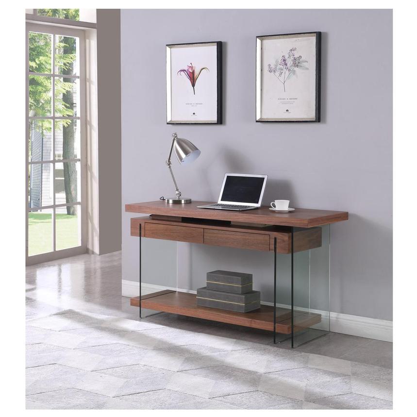 Cherish Walnut L-Shaped Desk | El Dorado Furniture