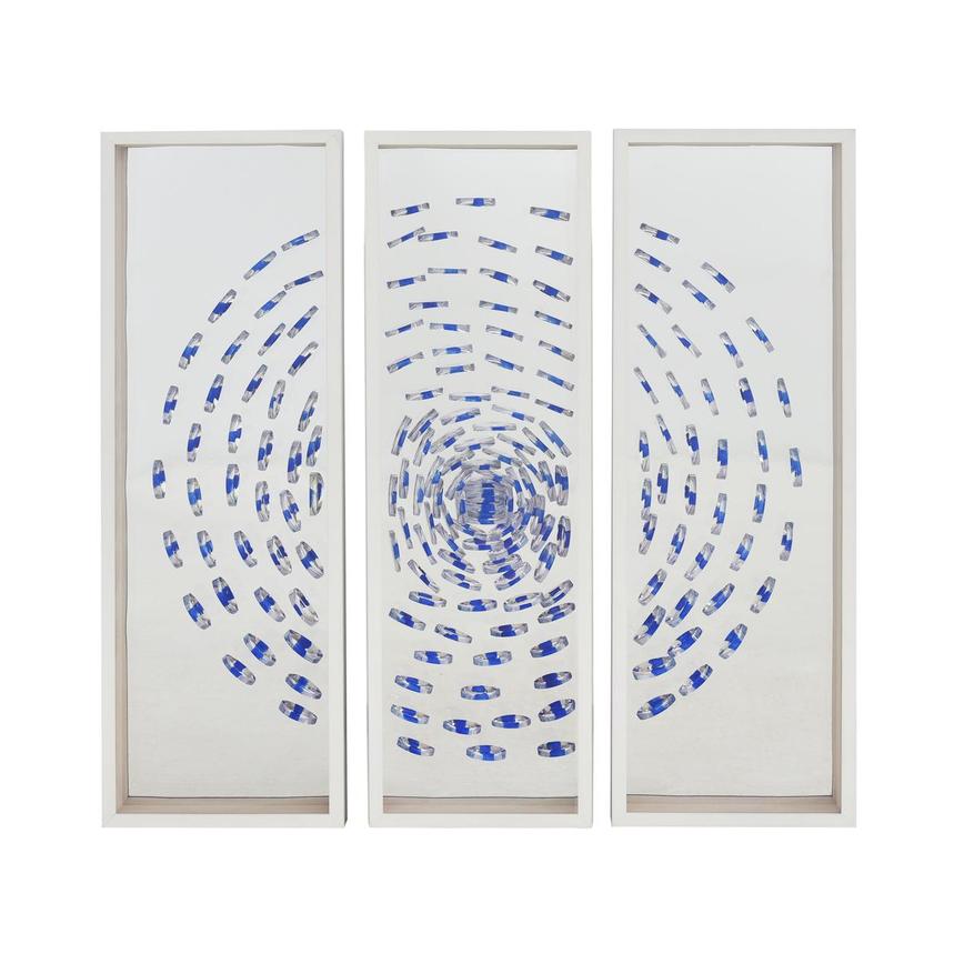 Blue Swirl Set of 3 Shadow Boxes | El Dorado Furniture