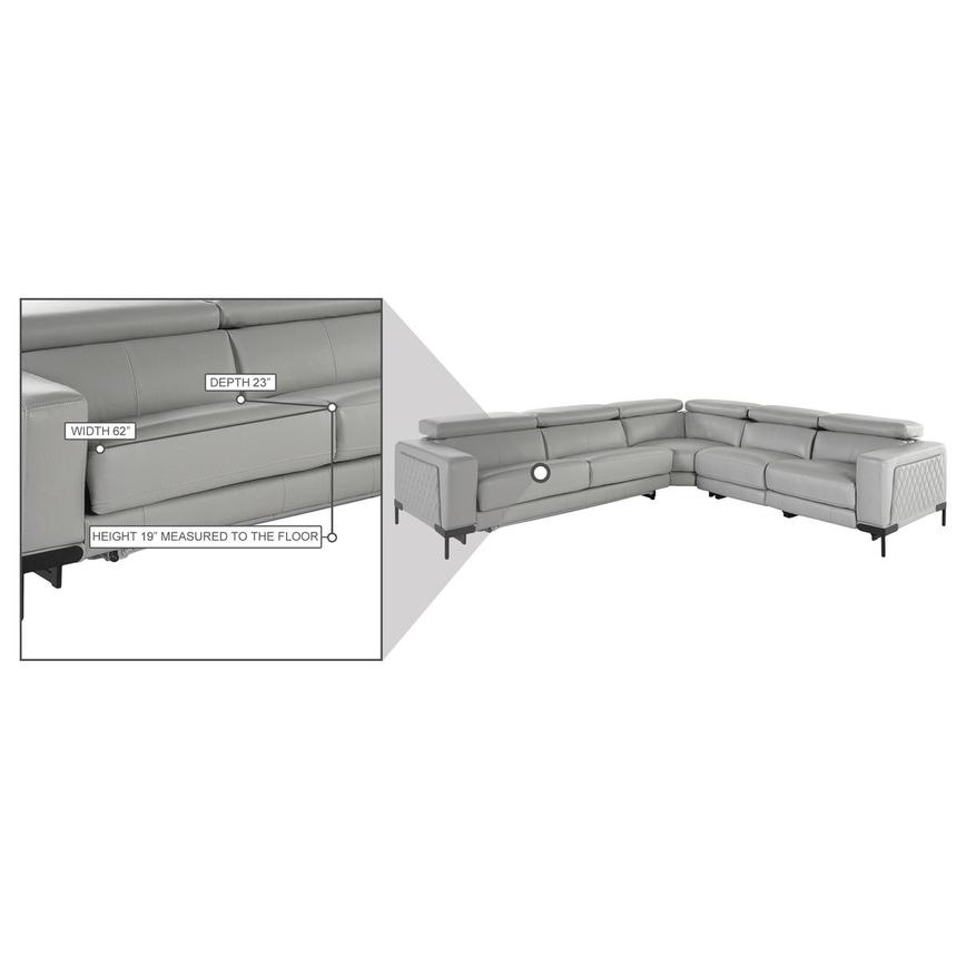 Forrest II 4PC/2PWR Leather Sectional Sofa w/Left Sleeper | El Dorado ...