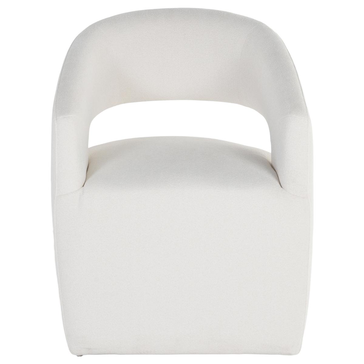 Lilly Ivory Arm Chair w/Casters | El Dorado Furniture