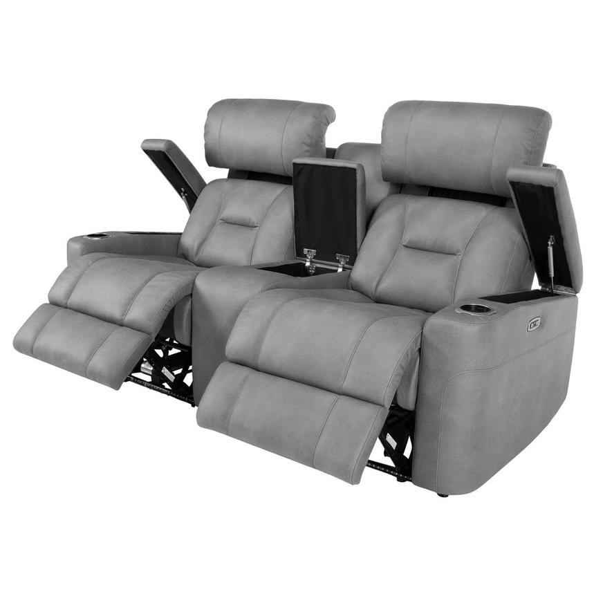 Optimus Power Reclining Sofa w/Console | El Dorado Furniture