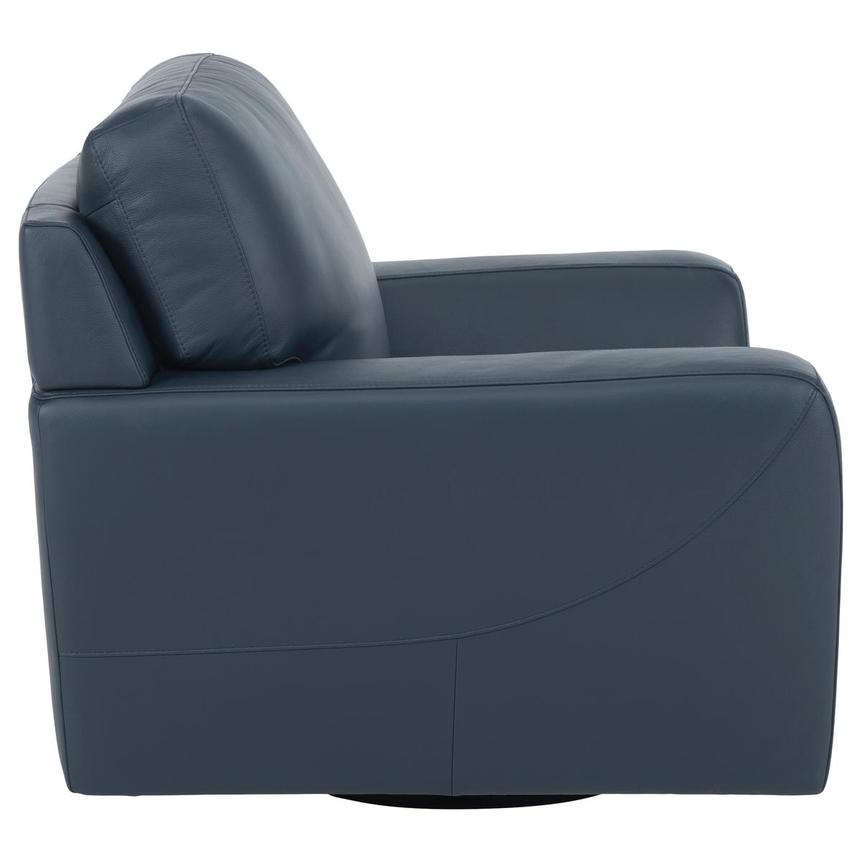 Amadeo Blue Leather Chair by Natuzzi Editions | El Dorado Furniture