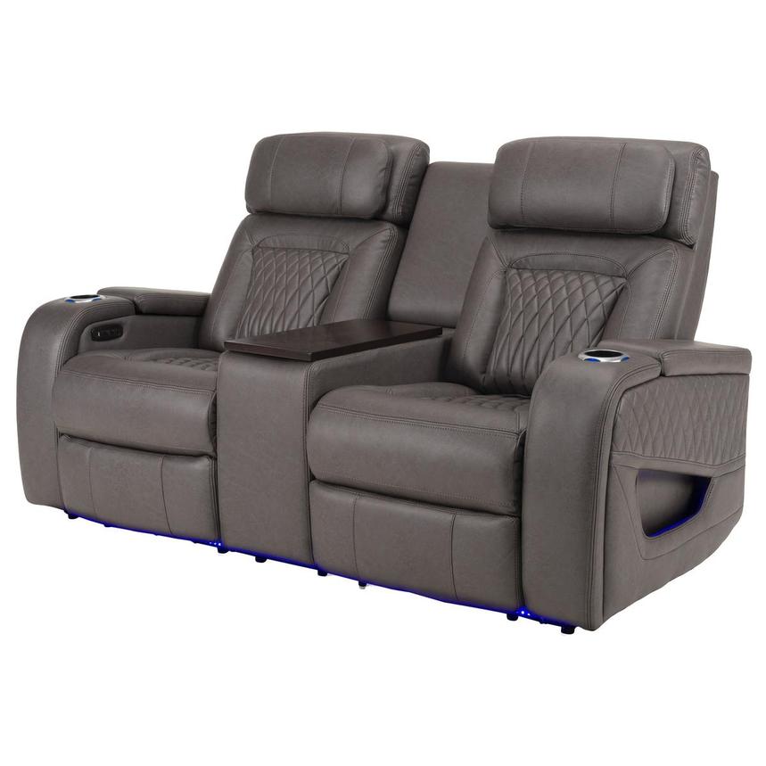 Neal Power Reclining Sofa w/Console | El Dorado Furniture