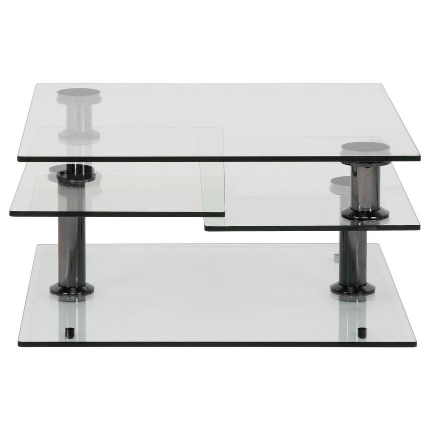 Square Clear Black Motion Coffee Table | El Dorado Furniture