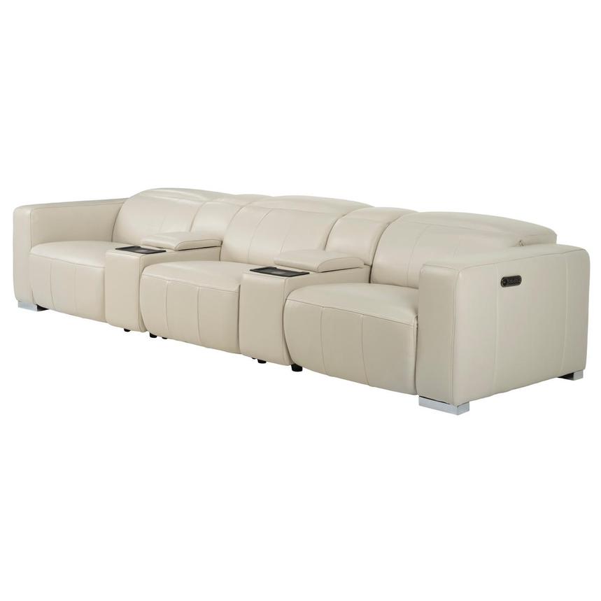 Samar Home Theater Leather Seating with 5PCS/3PWR | El Dorado Furniture