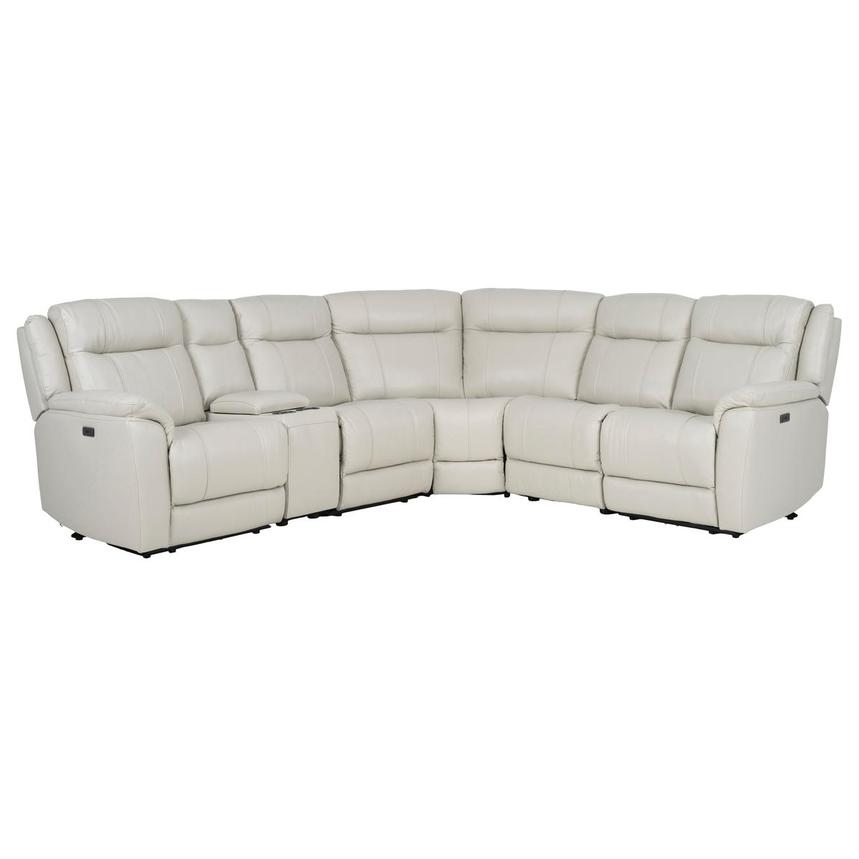 Samuel Leather Power Reclining Sectional with 6PCS/3PWR | El Dorado ...