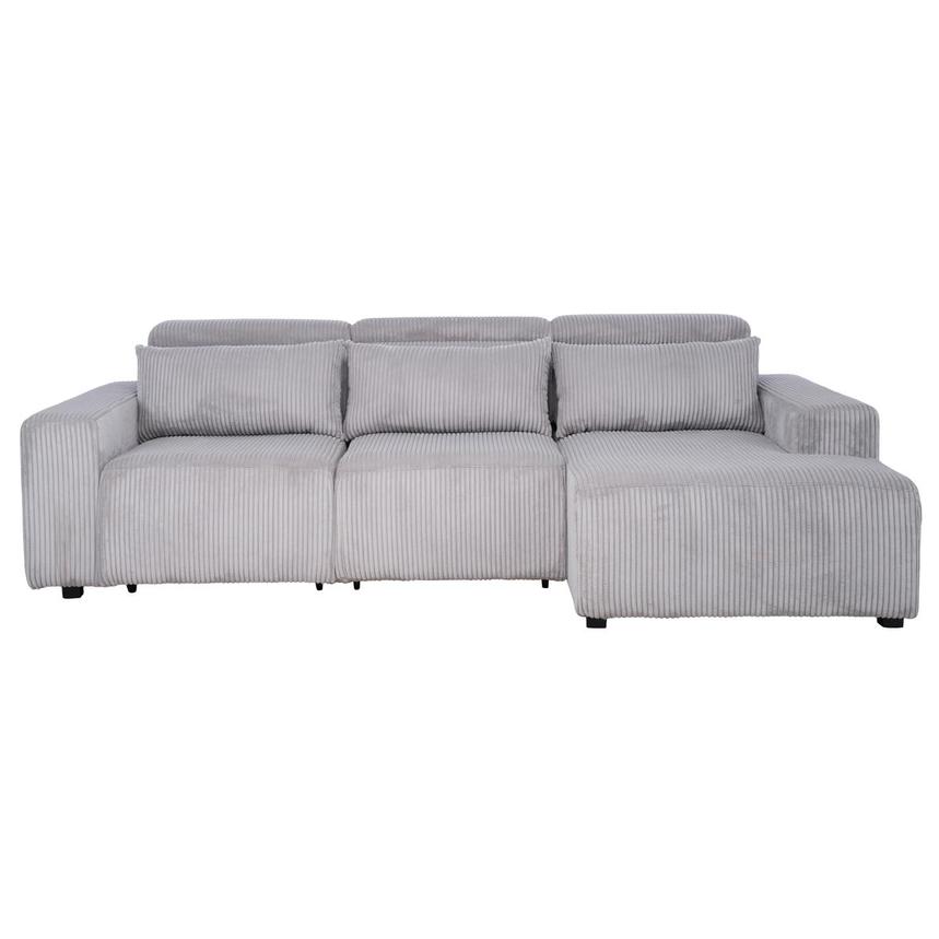 Flow Gray Sliding Sofa w/Right Chaise | El Dorado Furniture