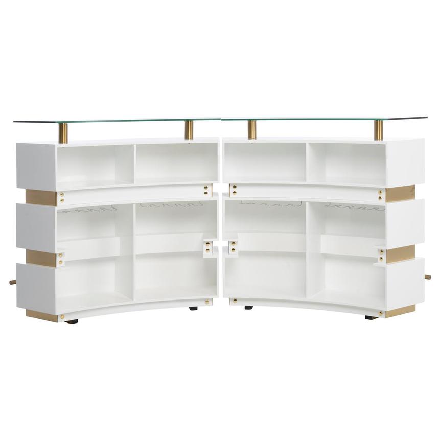 Xenia White/Gold Double Bar | El Dorado Furniture