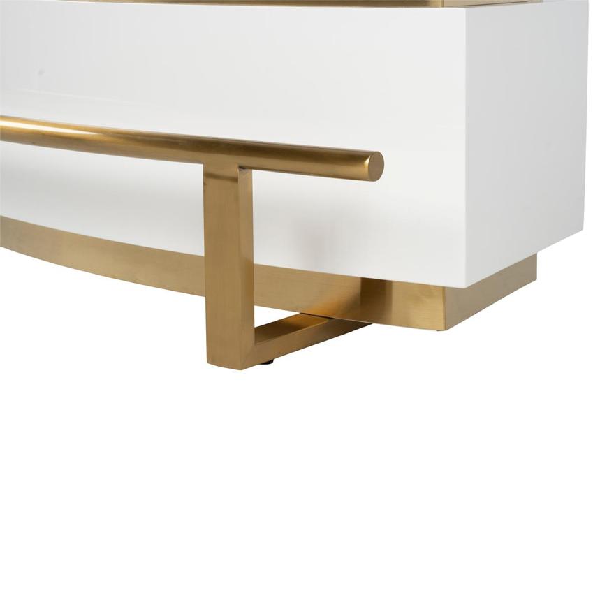 Xenia White/Gold Double Bar | El Dorado Furniture