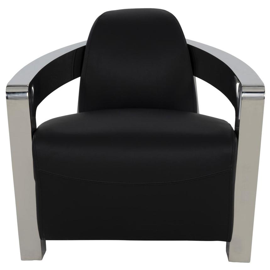 Aviator II Black Leather Accent Chair | El Dorado Furniture